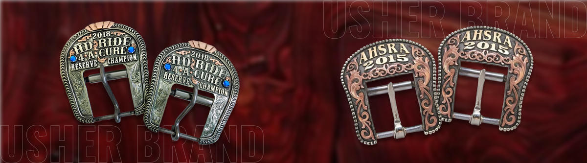 Trophy Backcinch Buckles – Usher Brand Silver & Saddlery