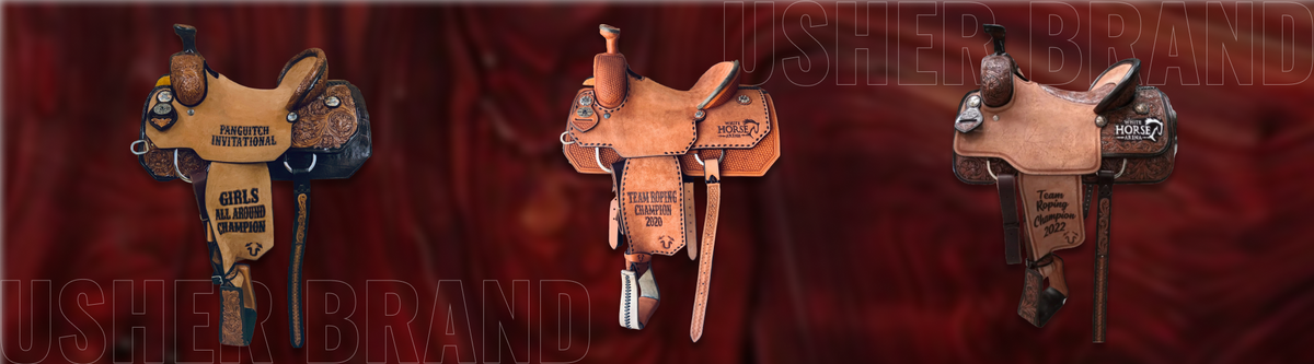 Trophy Double Arrow Team Ropers – Usher Brand Silver & Saddlery