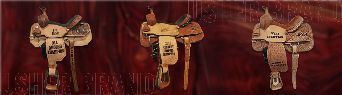Trophy Team Roping Saddles – Usher Brand Silver & Saddlery